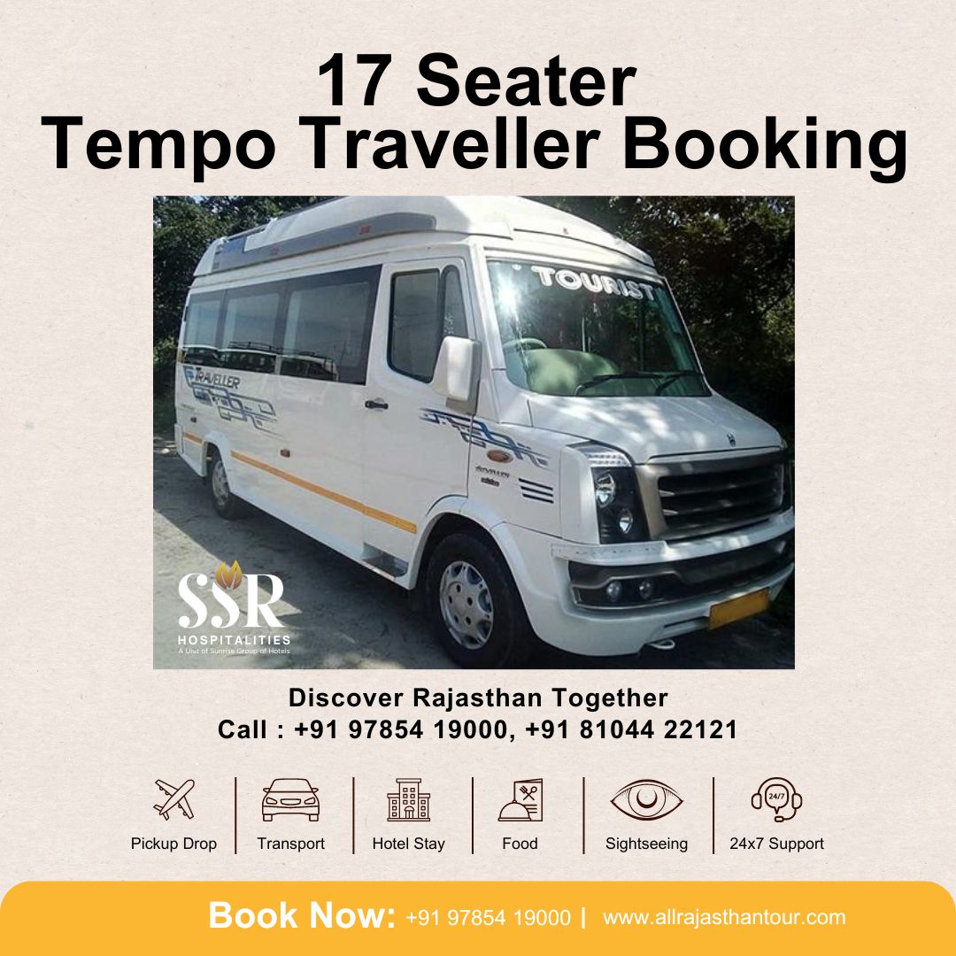 17 seater Tempo Traveller in Jaipur | Hire a tempo traveller in Jaipur